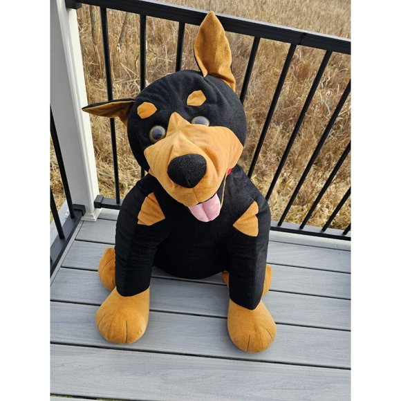 toy factory | Toys | 32 Massive Vintage Doberman Plush Stuffed Animal ...